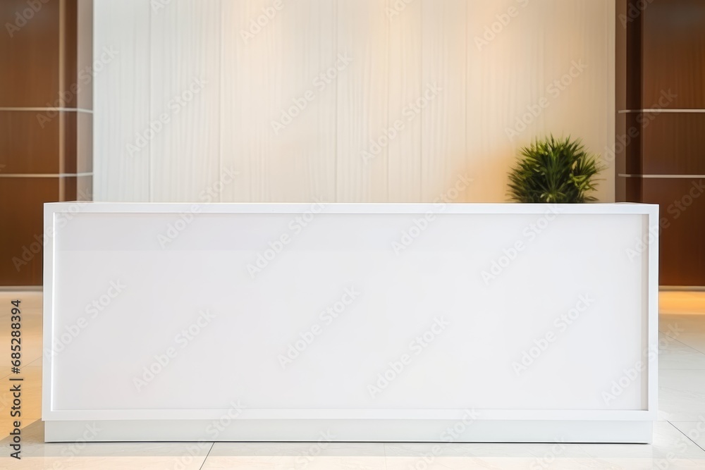 Registration Desk Table In Hotel, Reception. wooden reception. Interior ...