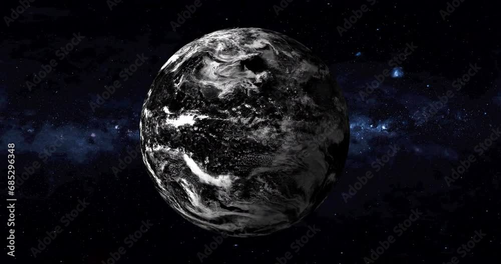 Earth 4k seamless looping animation with clouds map. Earth rotation on ...