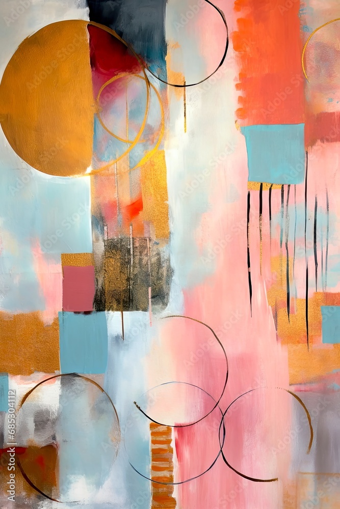 Oil paint drawing. Abstract colored background. Abstraction in the ...