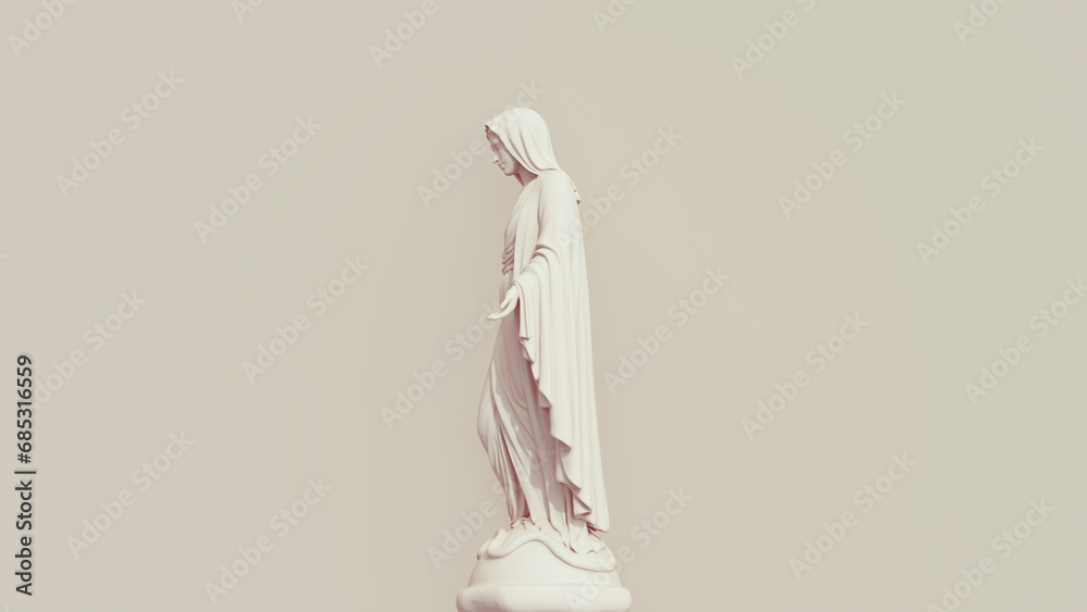 Virgin Mary neutral background soft tones beige brown background saint ...
