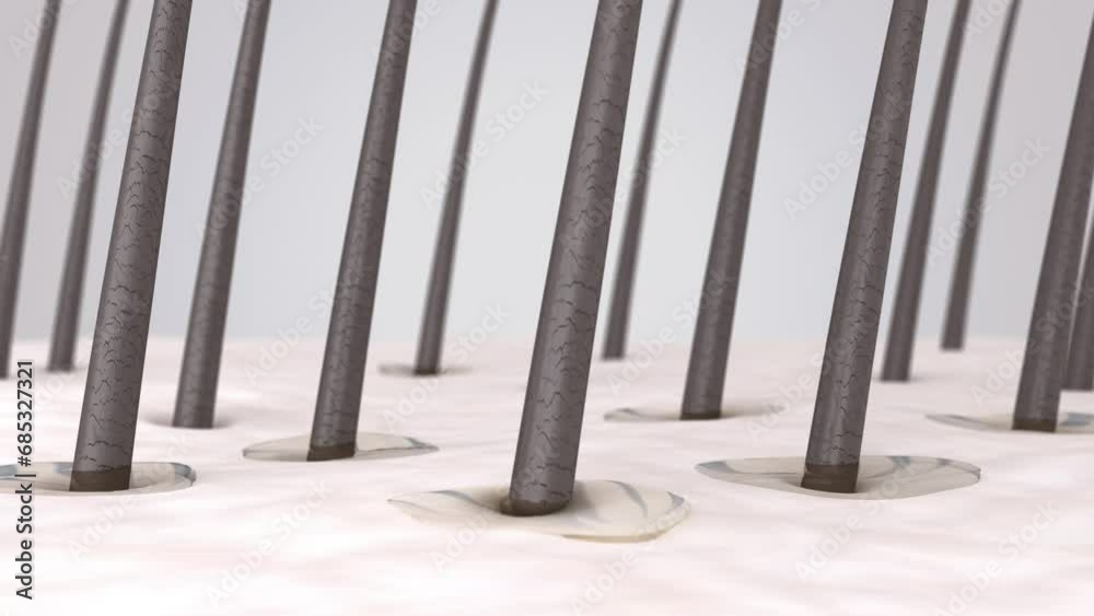 Excessive secretion of sebum from the hair follicles. Sebaceous gland ...