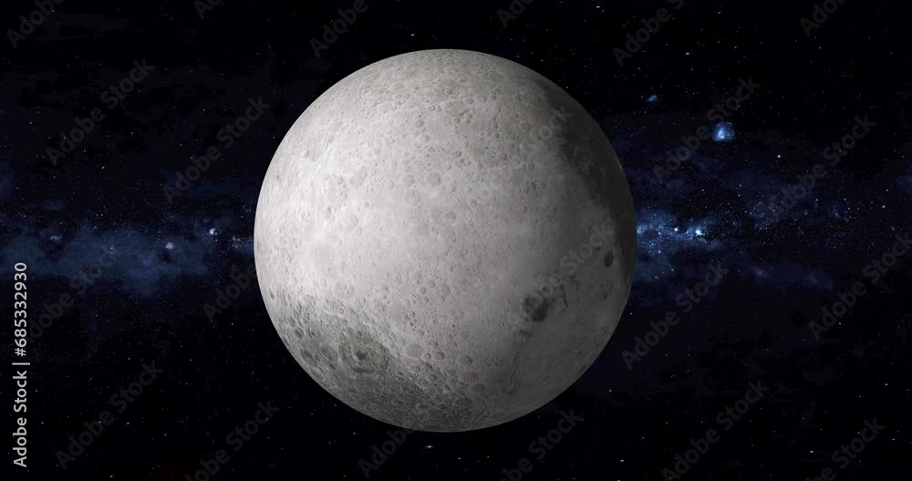 Moon 4k seamless looping animation of the satellite of Earth. Moon ...