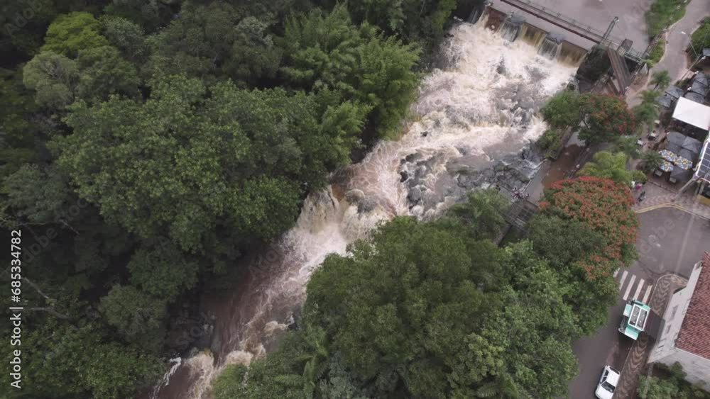 Flying over the city of Brotas, in the interior of the state of São ...