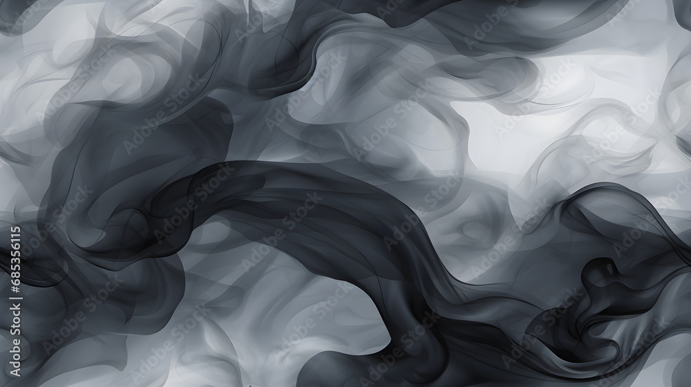 Seamless swirling smoke patterns texture in monochromatic scheme Stock ...