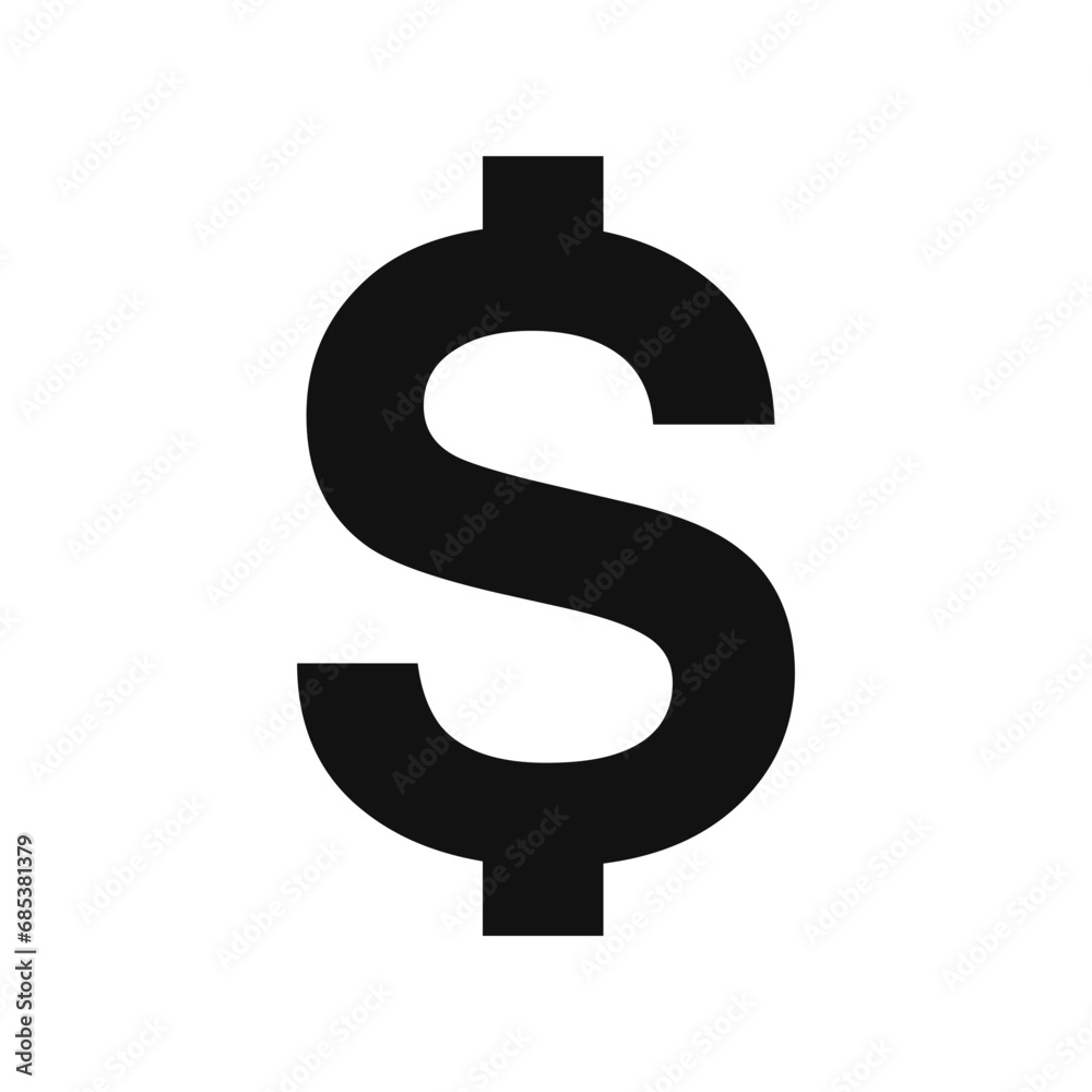 US Dollar icon SVG. Dollar sign in vector. USA dollar currency symbol ...