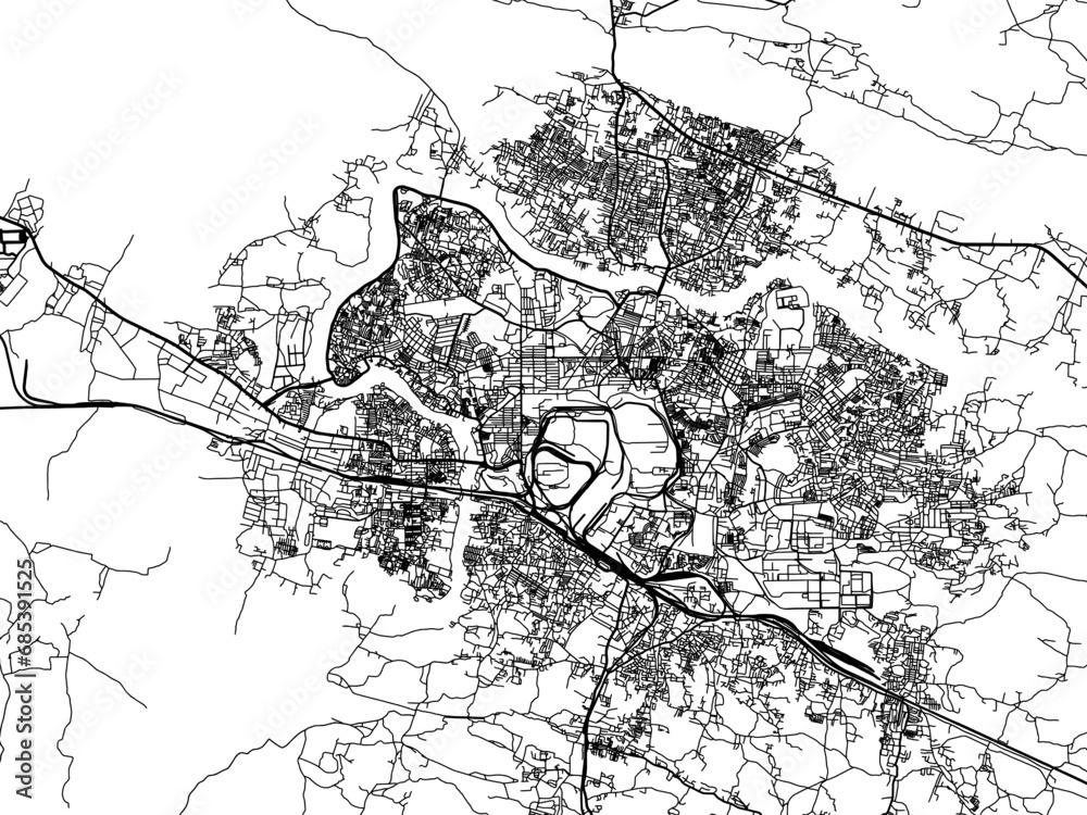 Vector road map of the city of Jamshedpur in the Republic of India with ...