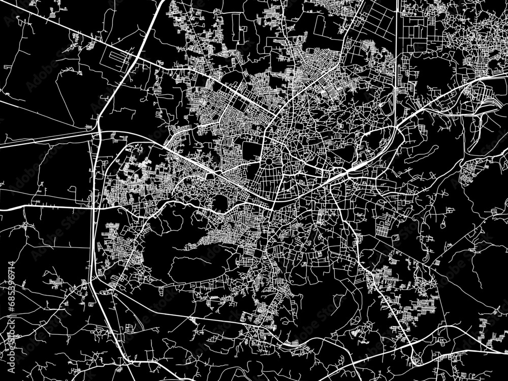 Vector road map of the city of Jabalpur in the Republic of India with ...
