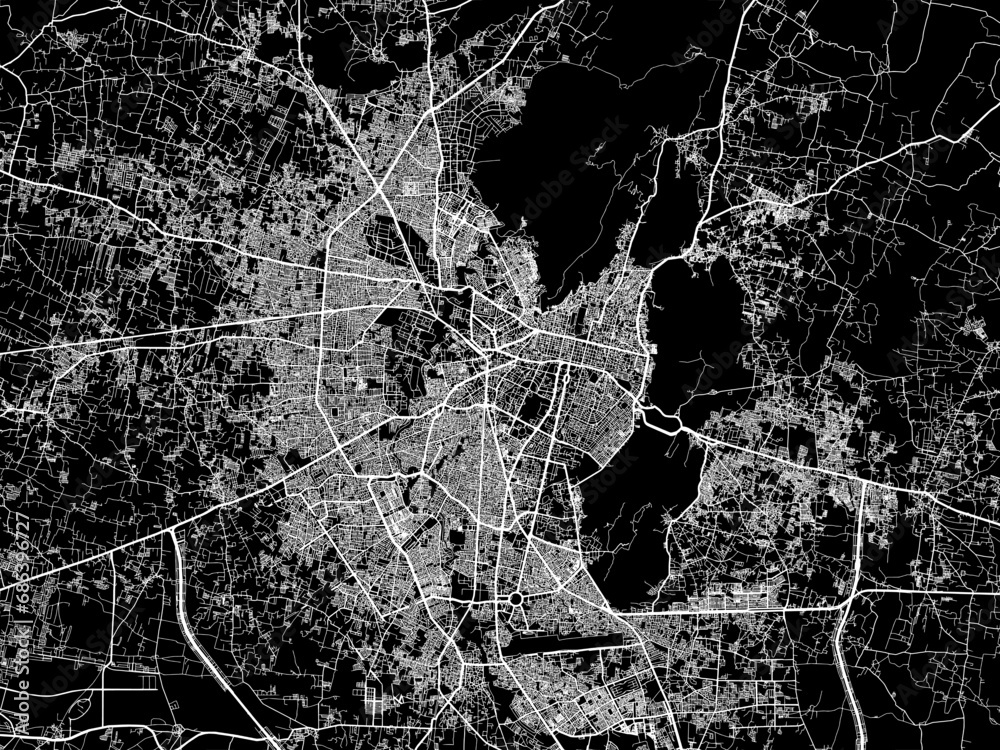 Vector road map of the city of Jaipur in the Republic of India with ...