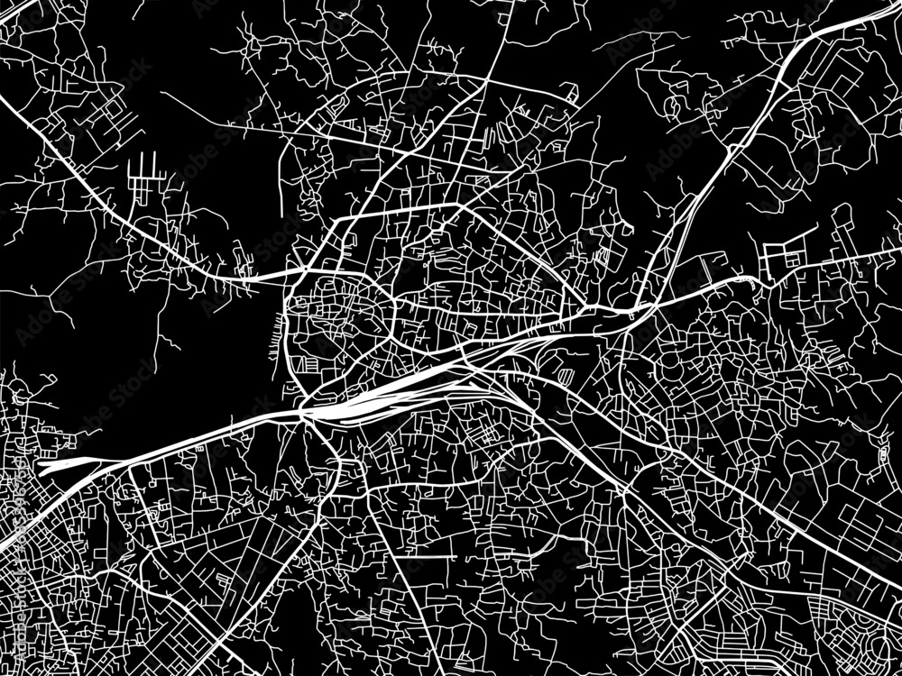 Vector road map of the city of Kalyan in the Republic of India with ...
