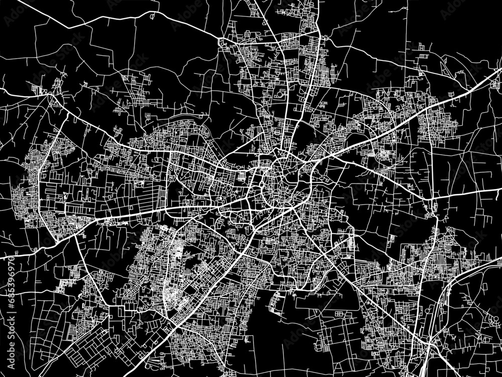 Vector road map of the city of Nashik in the Republic of India with ...