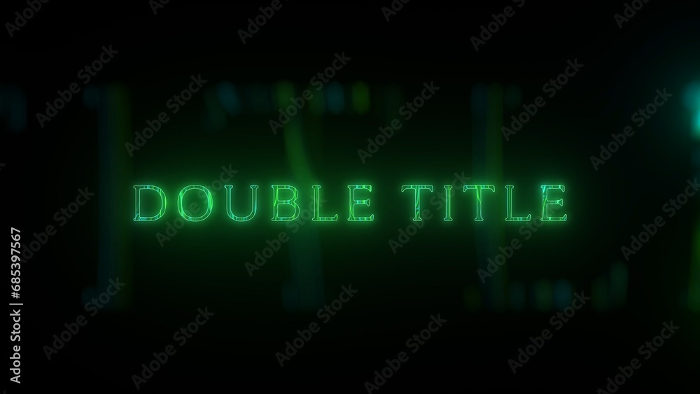 Hazy Double Text Moern Lines Title Intro Stock Template | Adobe Stock