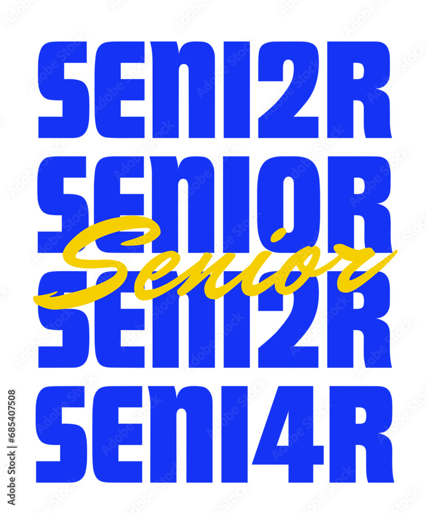 Senior 2024, lettering Senior Class of 2024. Vector design for print ...