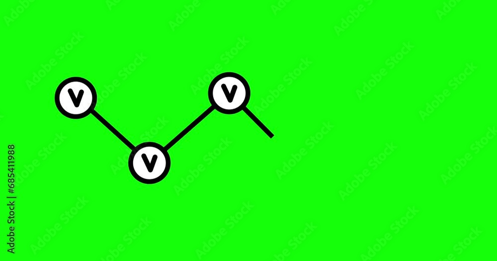 Progress concept animation. Points and check marks outline icon ...