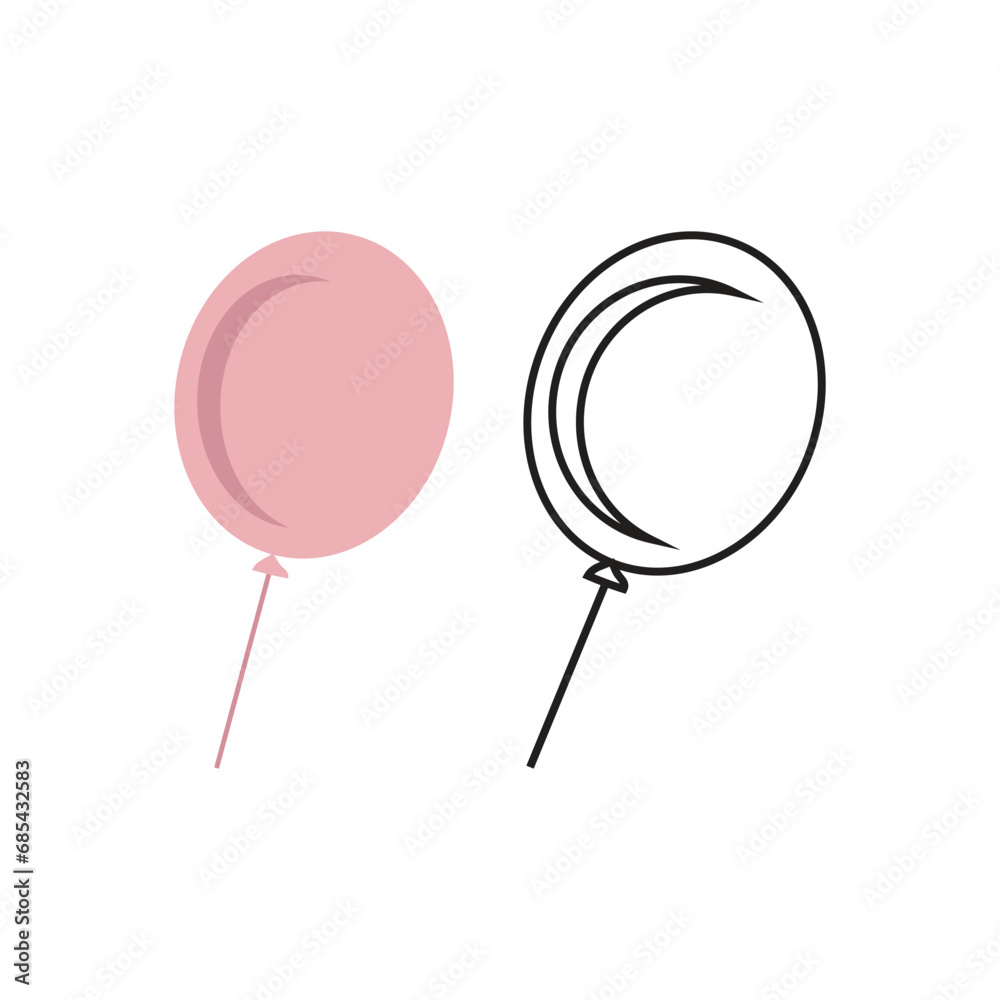 balloon icon template color editable. balloon symbol vector sign ...