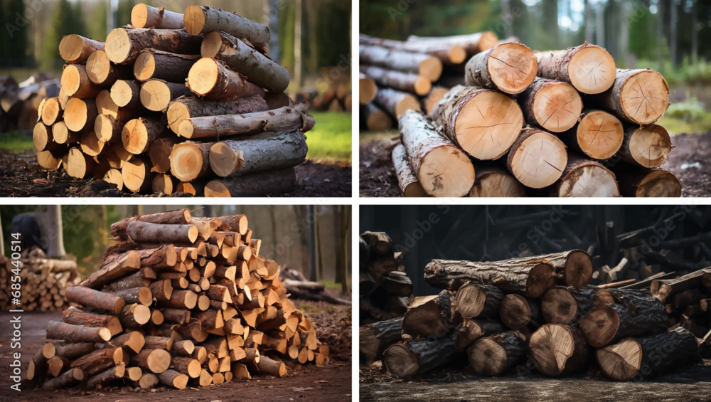 wood stack nature tree industrial timber woodpile log forestry forest ...
