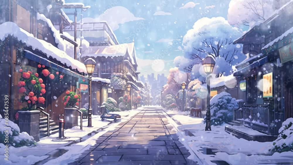 Vidéo Stock Asian cities like China, Korea, and Japan during winter and ...