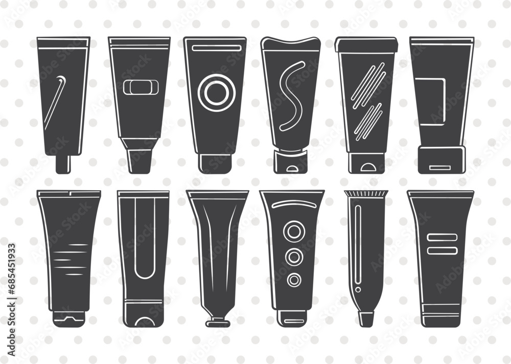 Cream Tube SVG, Cream Tube Clipart, Tube Icon Svg, Cream Bottle Svg ...