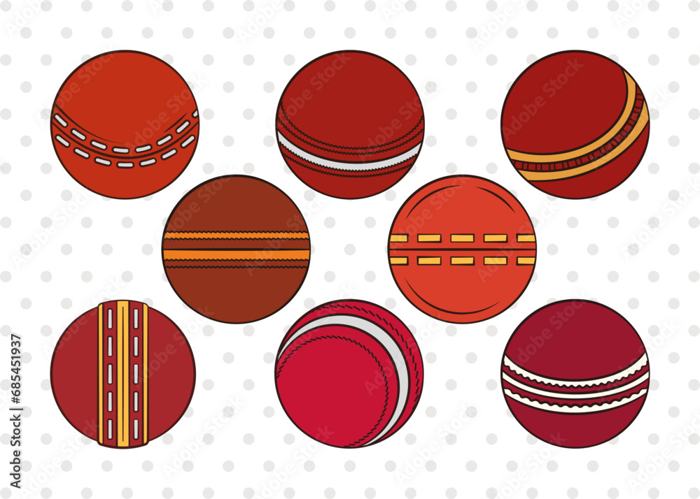 Cricket Ball SVG, Ball Clipart, Sports Svg, Cricket Svg, Ball Svg ...