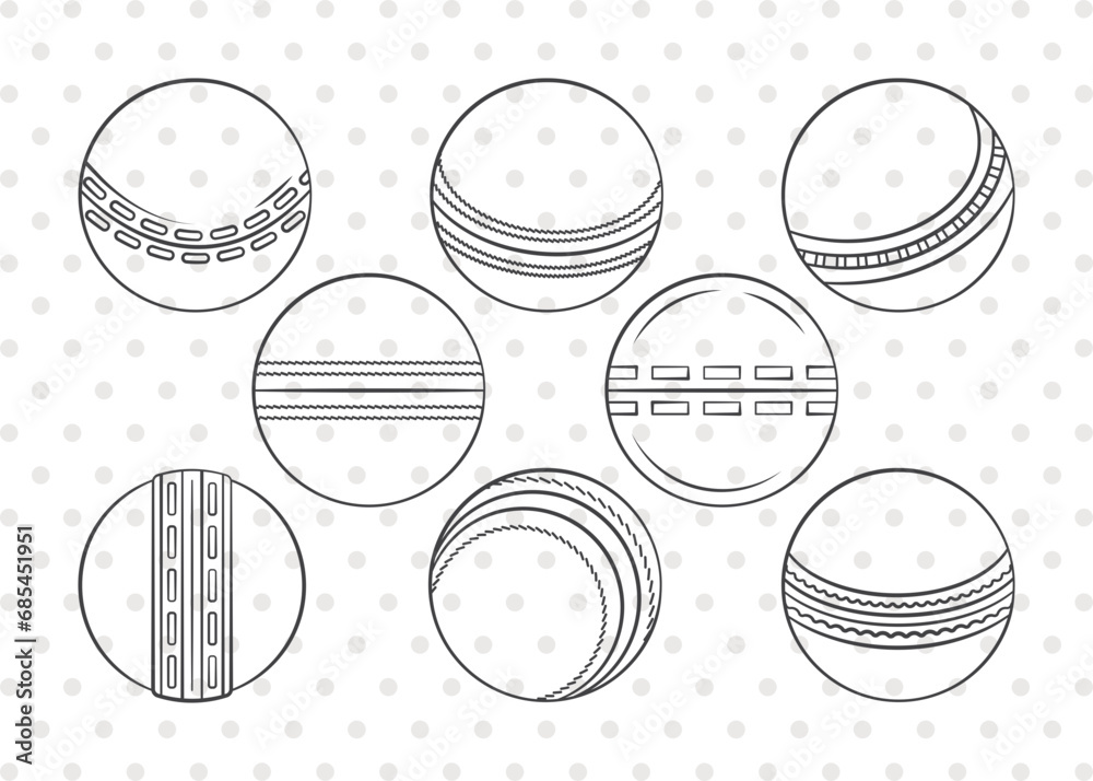 Cricket Ball SVG, Ball Clipart, Sports Svg, Cricket Svg, Ball Svg ...