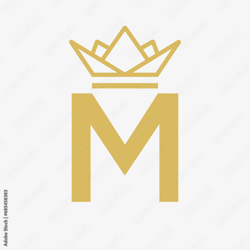 Initial Letter M Crown Logo. Crown Logo for Beauty, Fashion, Star ...