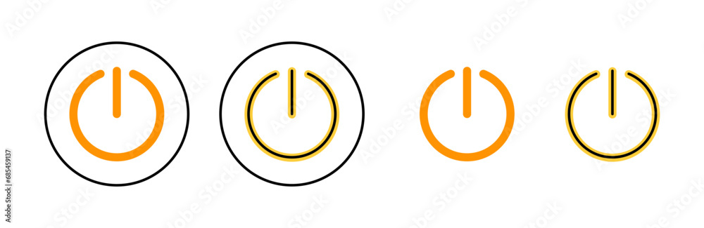 Power icon set for web and mobile app. Power Switch sign and symbol ...