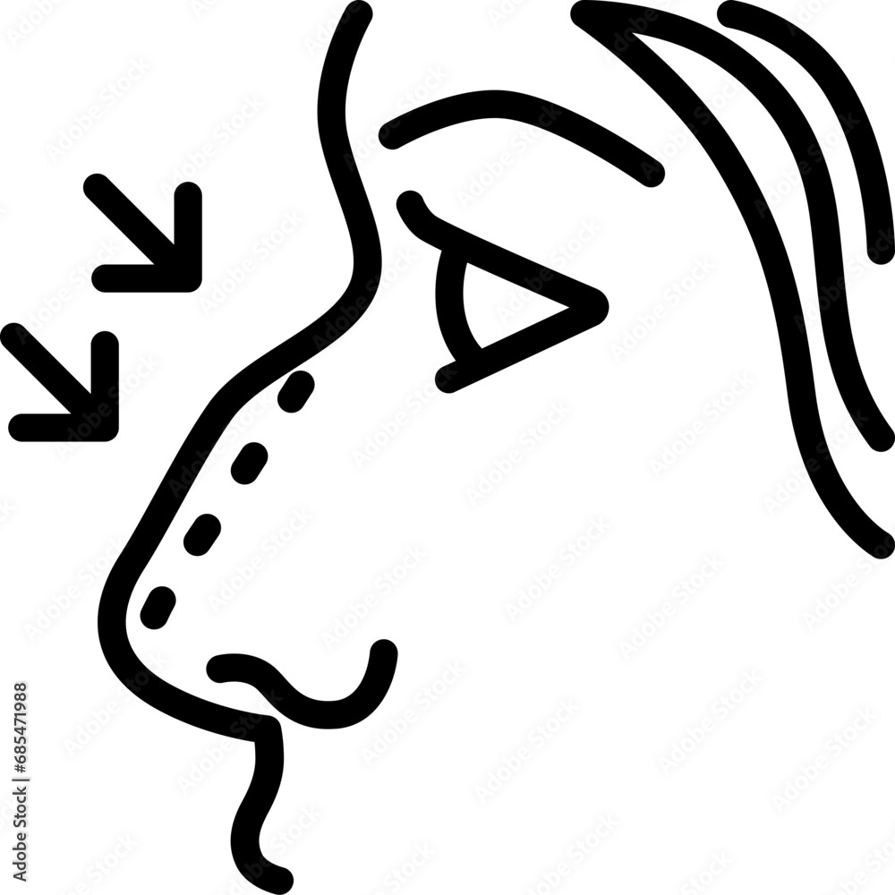 Nose surgery icon. Outline design. For presentation, graphic design ...