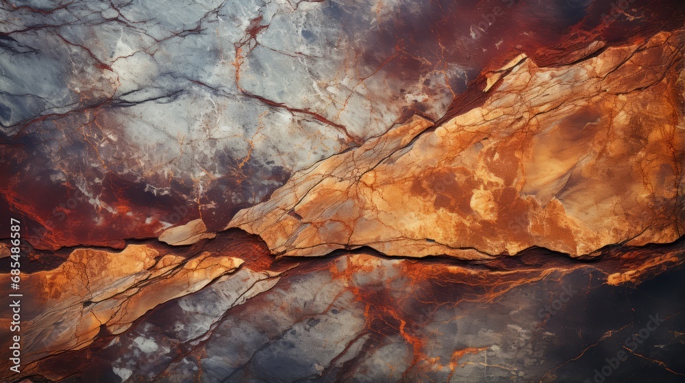 The deep, rugged textures of a cave's brown rock face invite us into ...