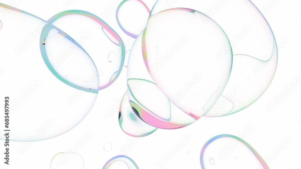 Water bubble element animation. Movement of air bubbles and pastel ...
