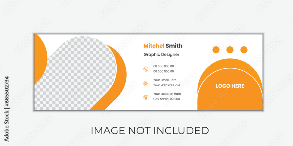 Simple email signature design template. Personal or commercial email ...
