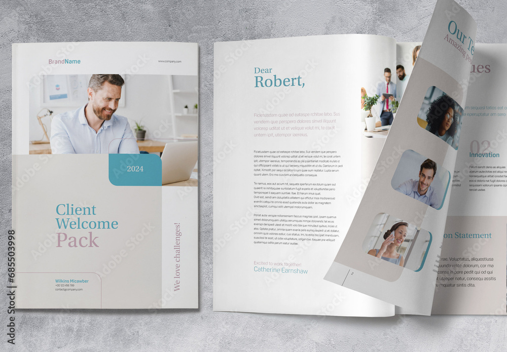 Client Welcome Pack Template Stock Template | Adobe Stock