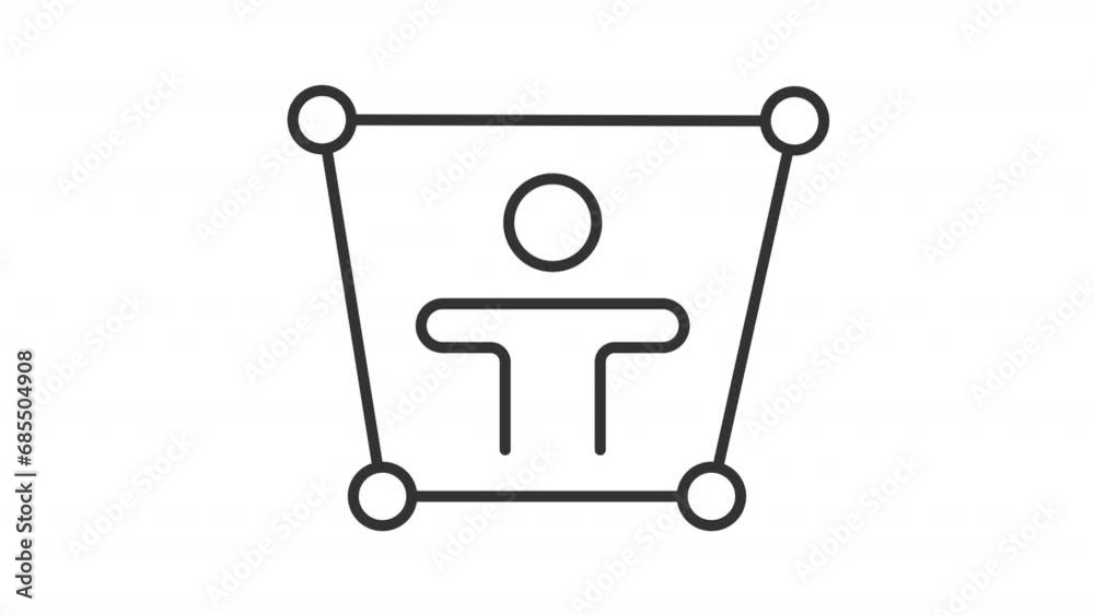Boundary setting line animation. Personal space concept animated icon ...