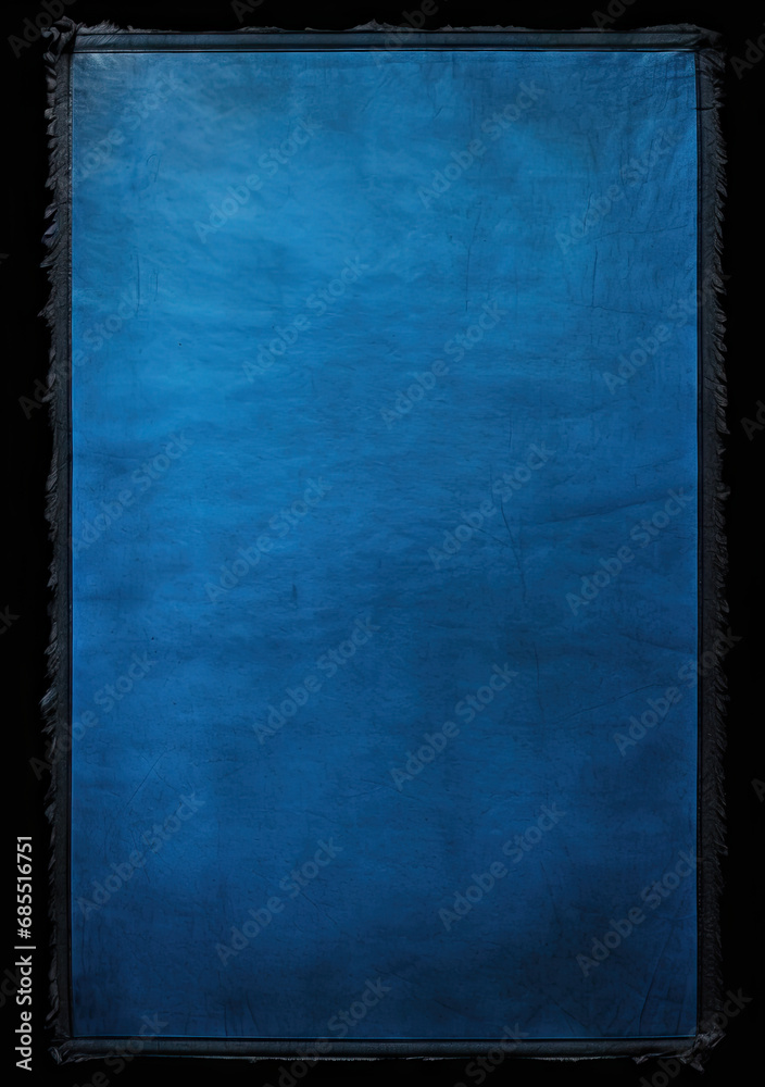 blue border frame on black background blank template mockup chalkboard ...
