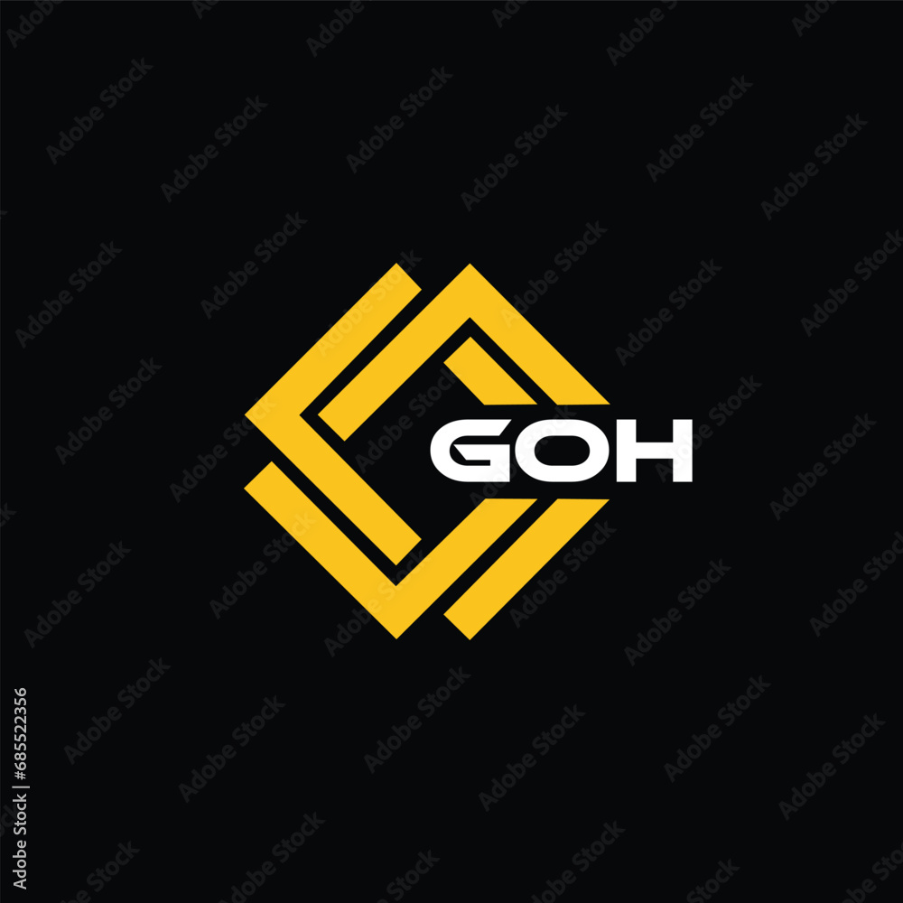 GOH letter design for logo and icon.GOH typography for technology, business and real estate ...