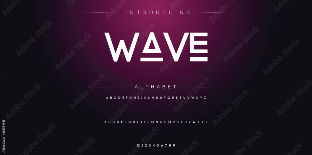 Wave Modern Bold Font. Sans Serif Font. Regular Italic Uppercase ...