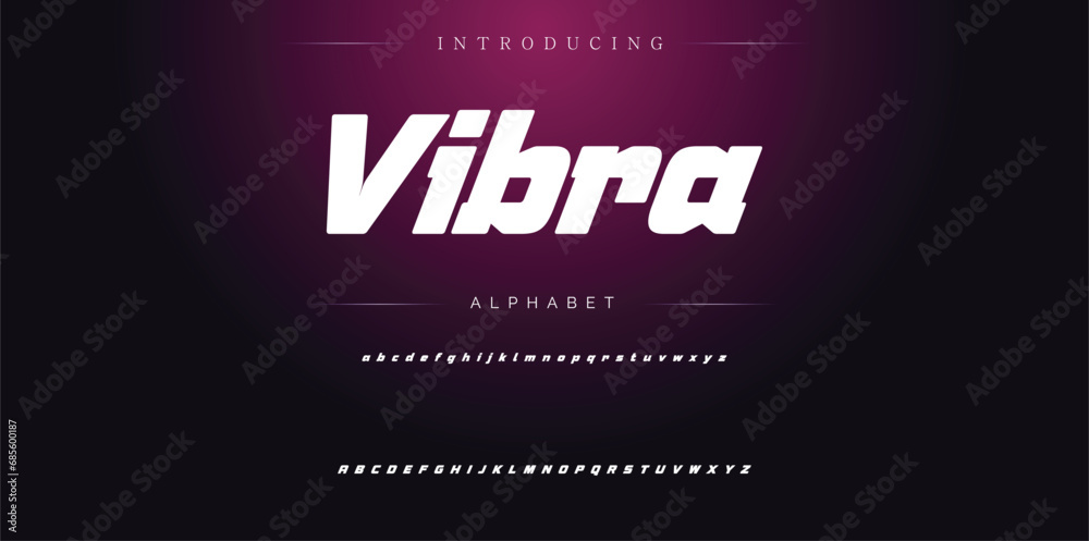 Vibra Modern Bold Font. Sans Serif Font. Regular Italic Uppercase ...