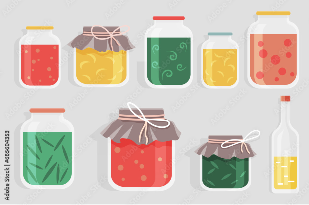 Canning vector illustration. Preserve essence each season with timeless ...