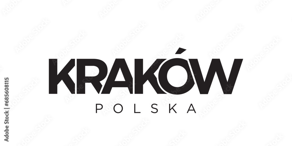 Vecteur Stock Krakow in the Poland emblem. The design features a ...