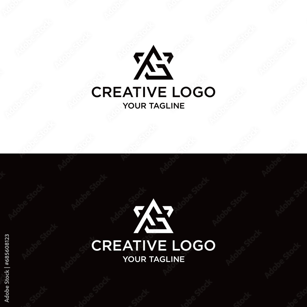 ektor desain logo FG huruf kreatif Stock Vector | Adobe Stock