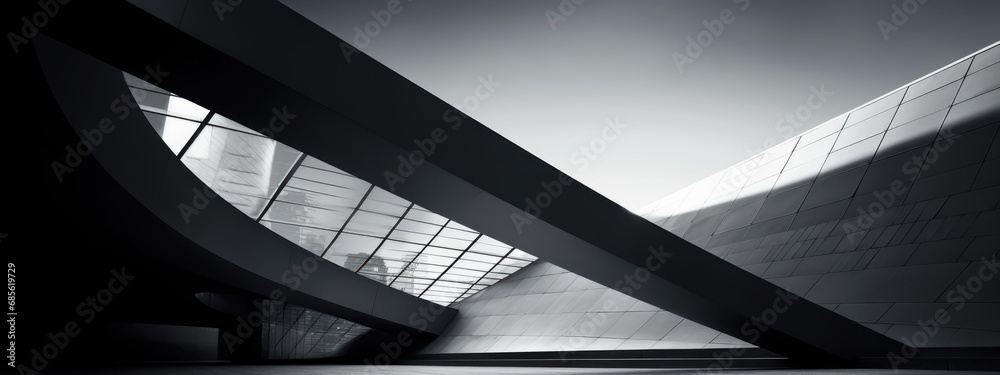 Geometric architecture detail modern concrete structure building ...