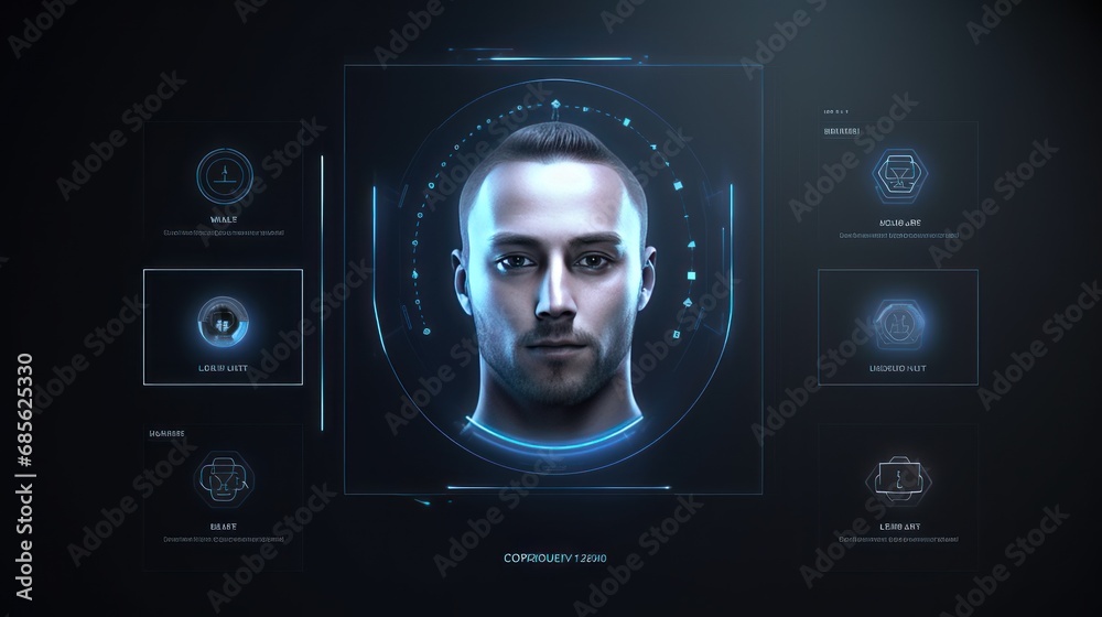 Facial recognition system with facial recognition interface and 3D ...