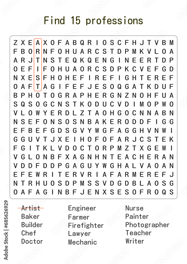 Printable Word Searches . Word search puzzles. Crossword Find 15 ...