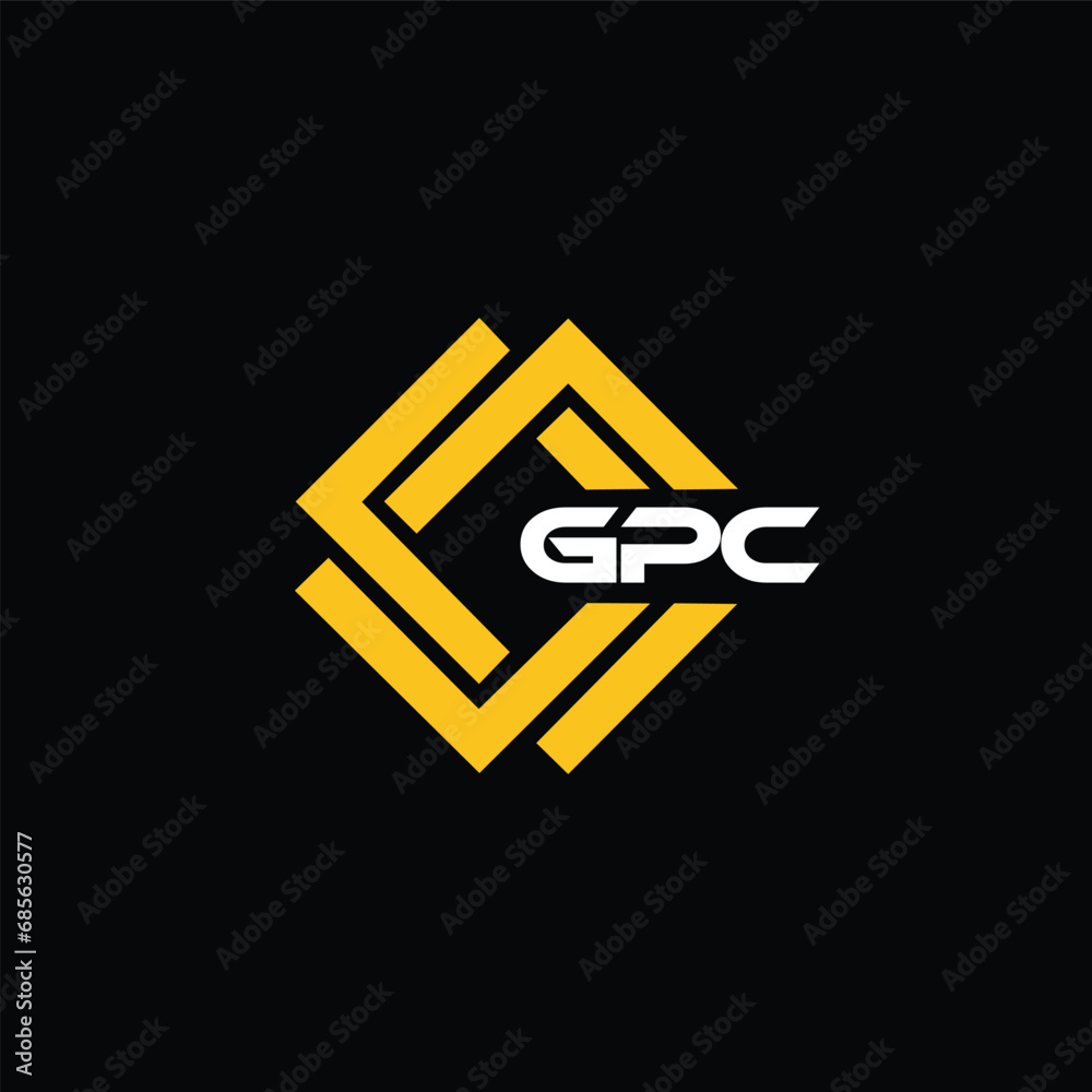 GPC letter design for logo and icon.GPC typography for technology ...