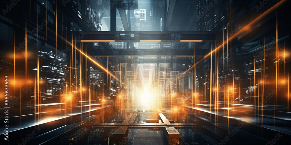 "The technology background paints a portrait of innovation and ...