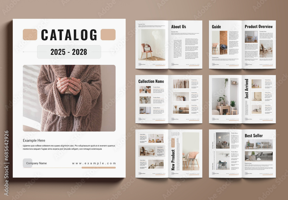 Digital Product Catalog Layout Template Stock Template | Adobe Stock