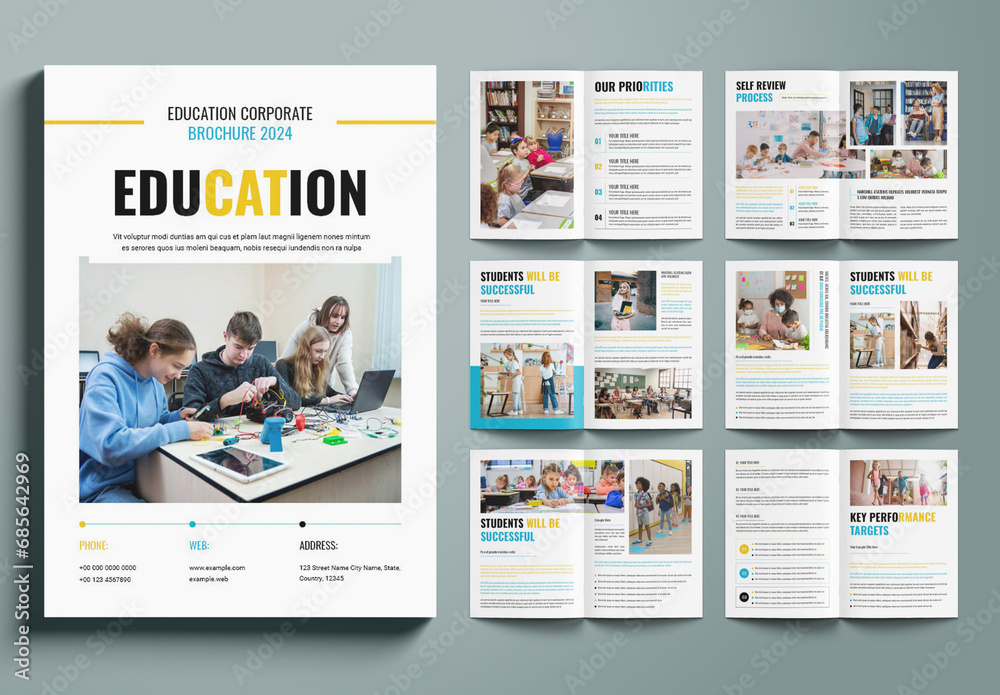 Education Brochure Template Stock Template | Adobe Stock