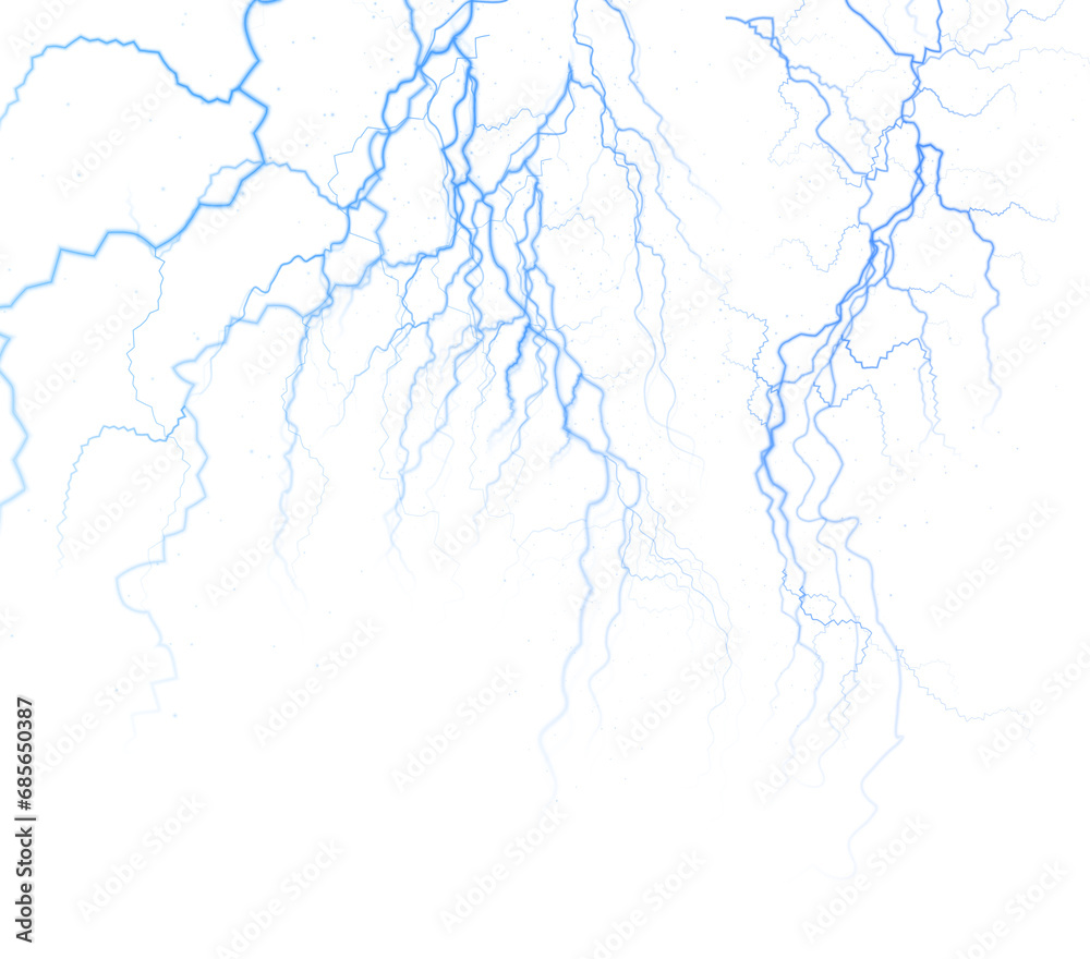 Bright Lightning PNG Transparent, Blue Bright Linear Lightning ...
