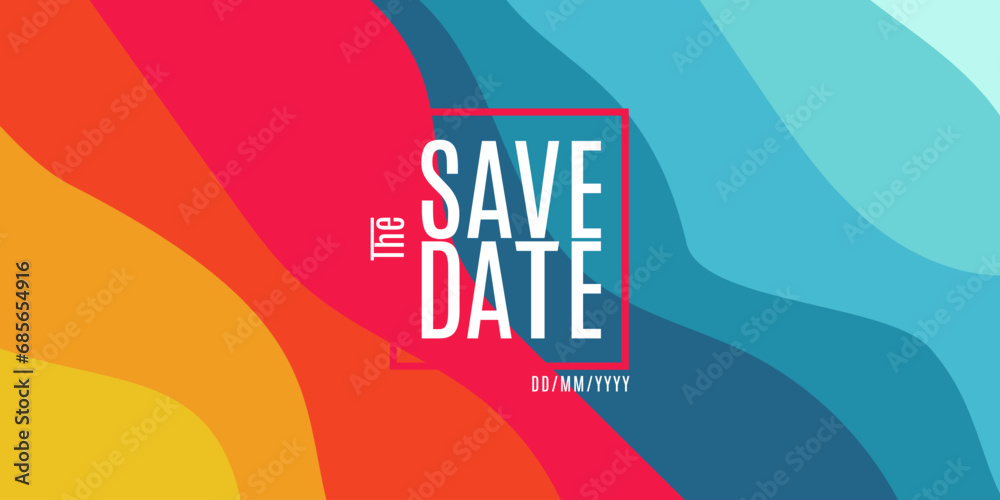 Save the date banner. Can be used for business, marketing and ...