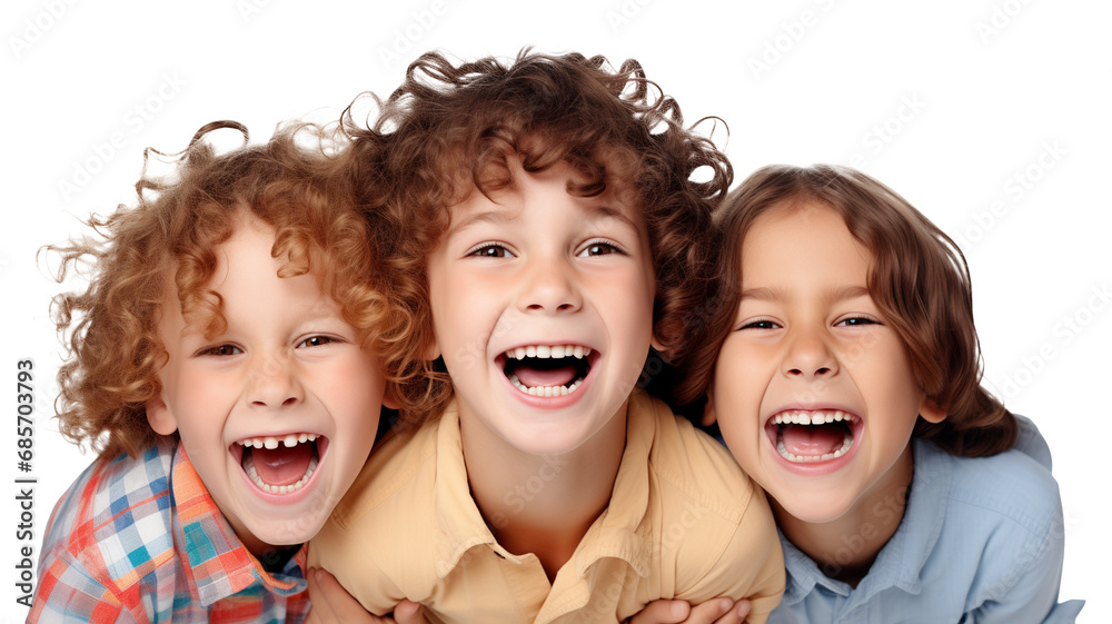 Happy Kids Face Shot Isolated on Transparent Background Stock Photo ...