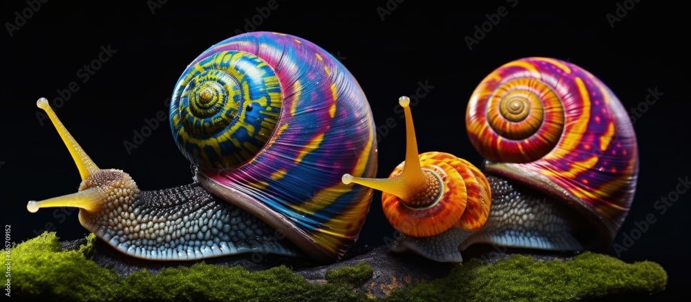 Cuban snails called Painted Snails are rare endangered and protected ...