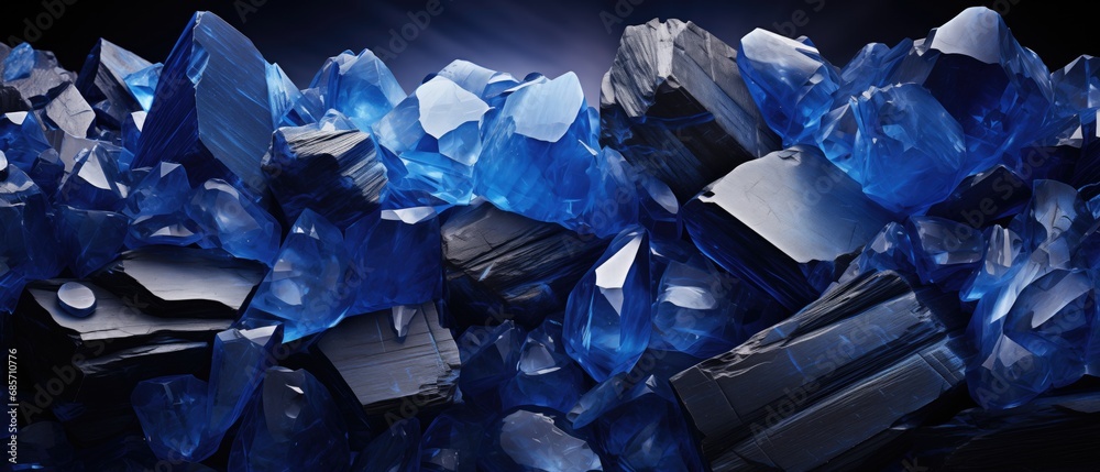 Azurite rock background. Its fine crystals, formed in oxidized copper ...